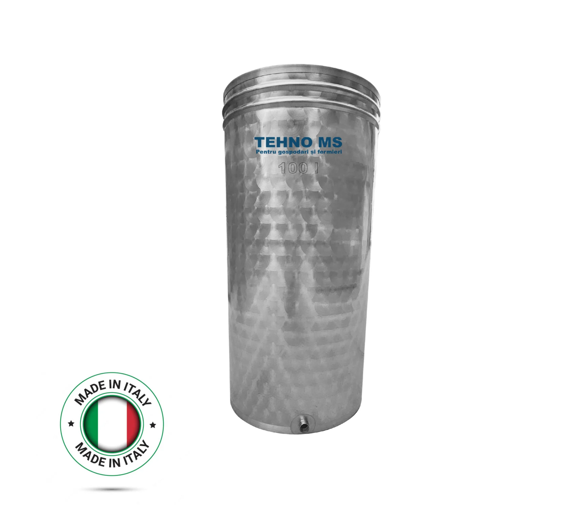 BUTOI DIN INOX ITALIA CU CAPAC FLOTANT BUSONAT SI CANEA 100L – TEHNO ...