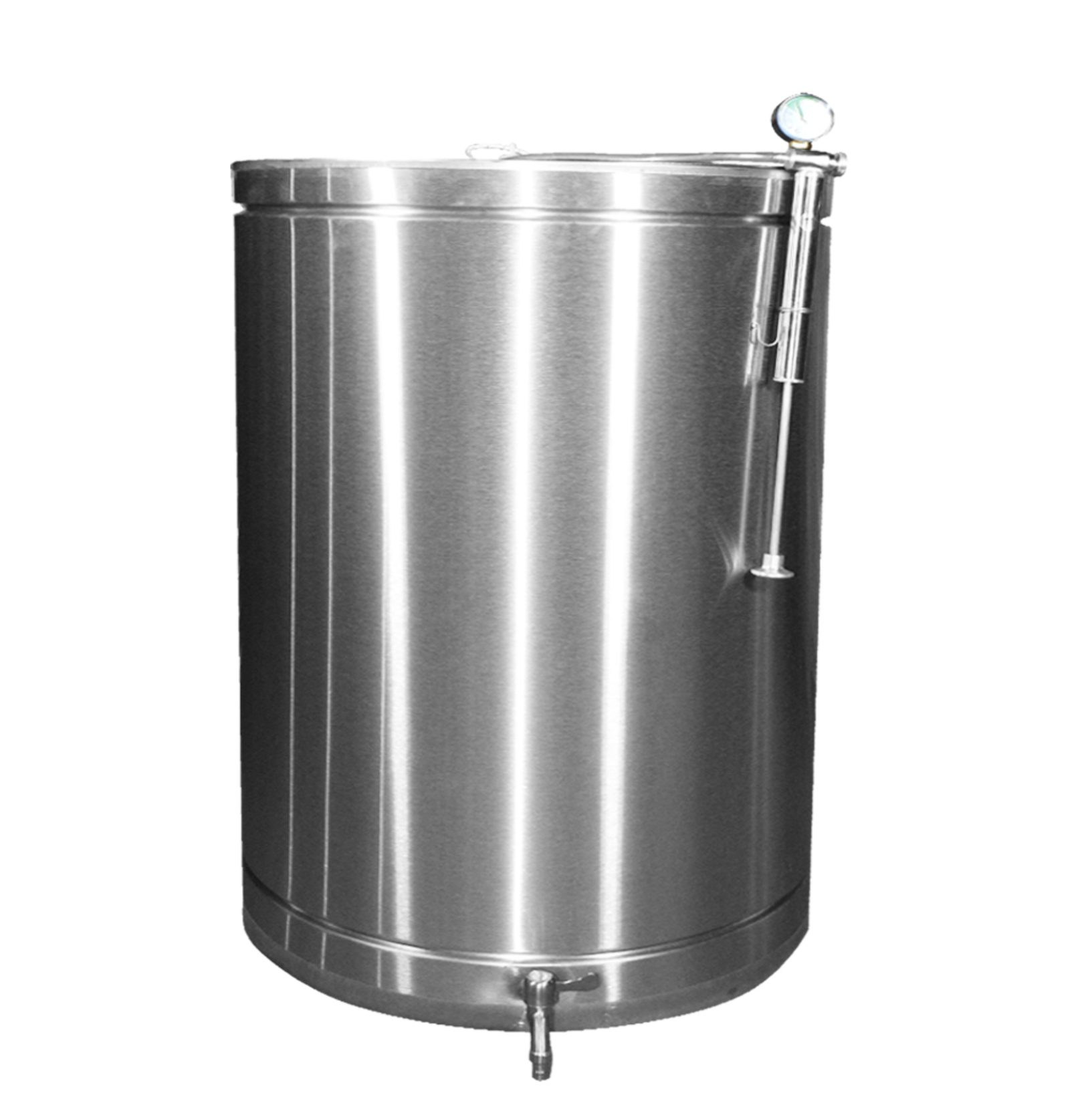 Butoi INOX 550L cu capac flotant si canea – TEHNO MSS SRL