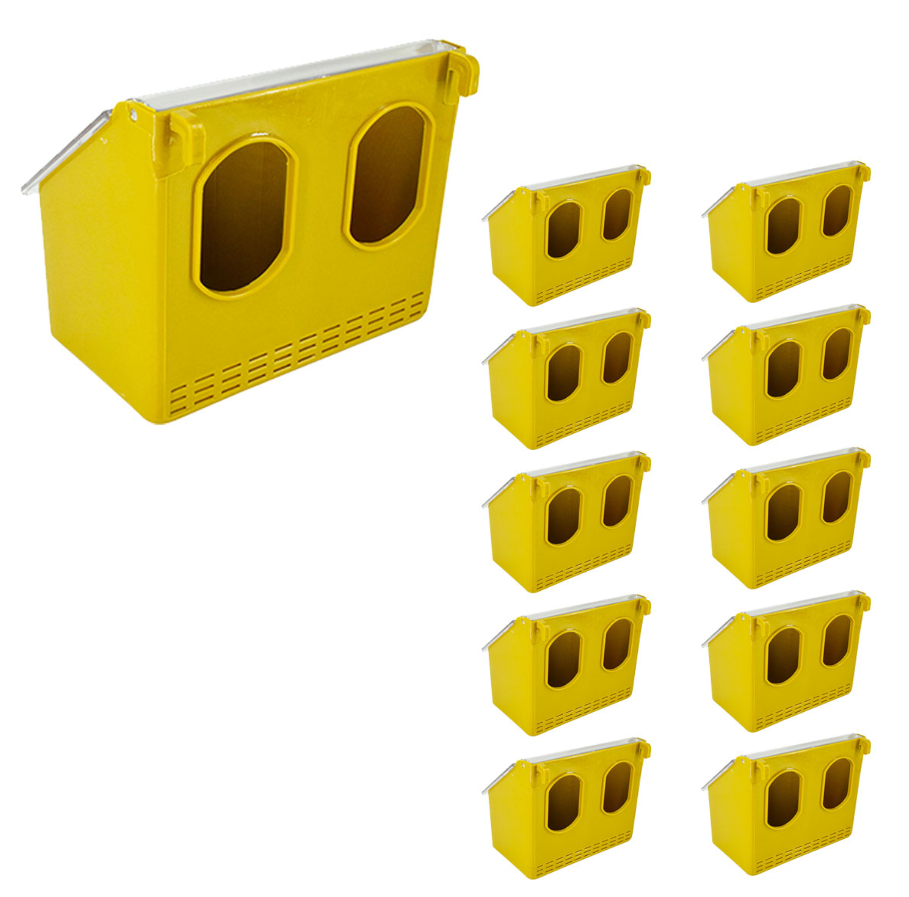 Hranitoare pentru porumbei cu 2 compartimente (set 10 buc) – TEHNO MSS SRL