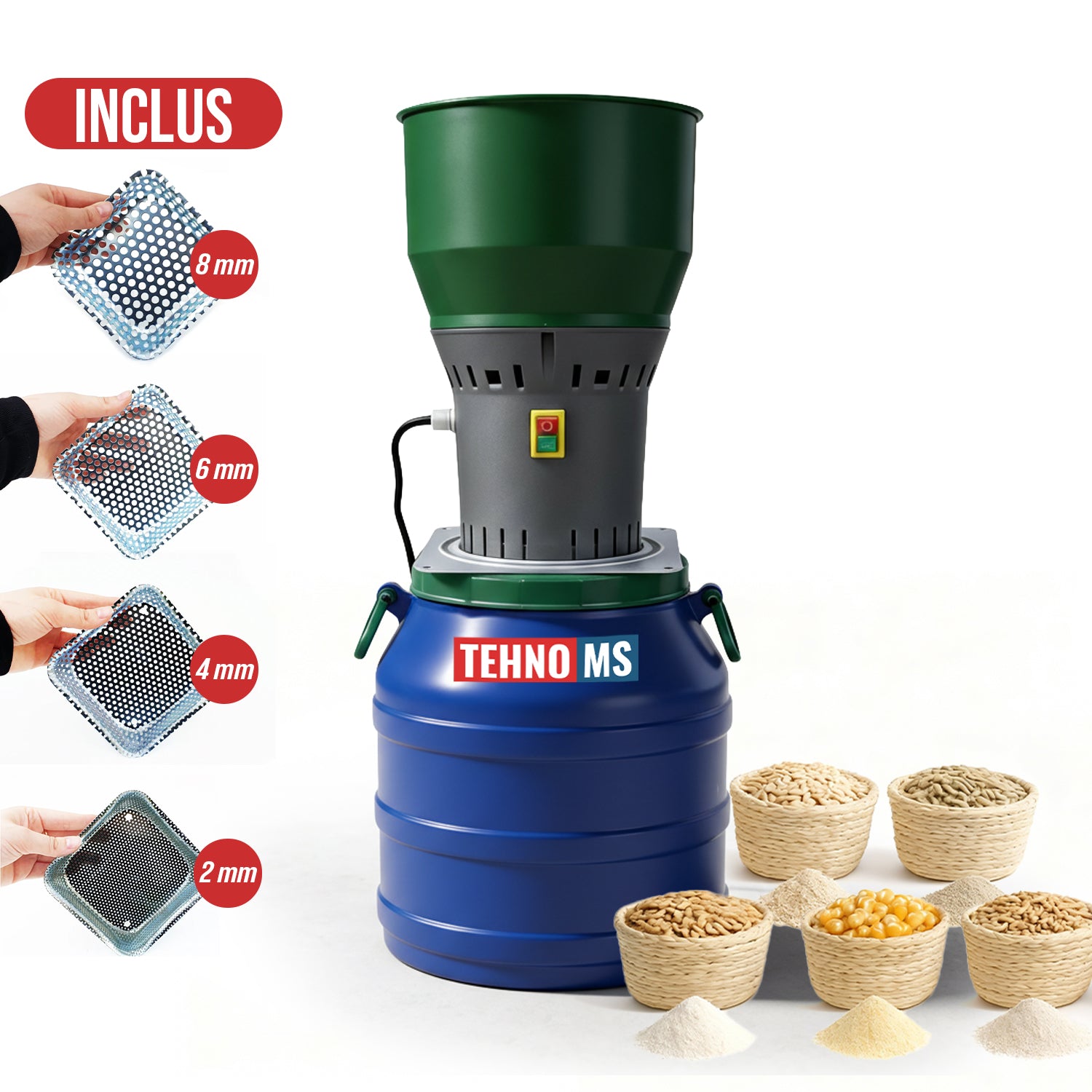 Moara de cereale HOLZ MILL- 60 L -ECO -compacta – Tehno MS - Romania