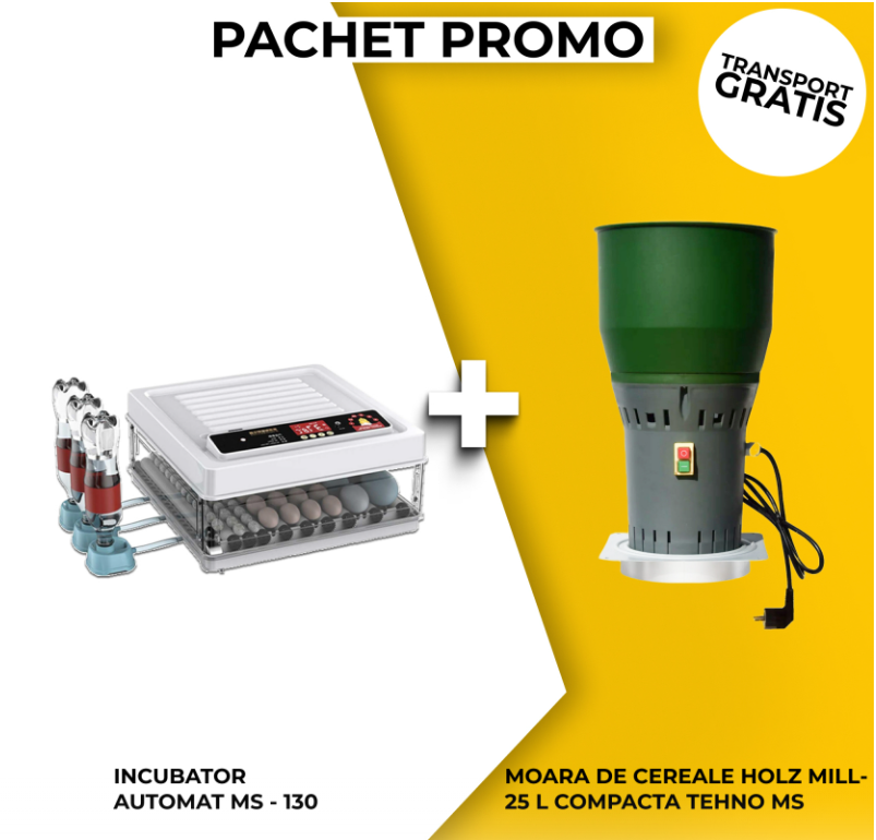 MOARA DE CEREALE HOLZ- 25 L COMPACTA + INCUBATOR AUTOMAT MS - 130 ...