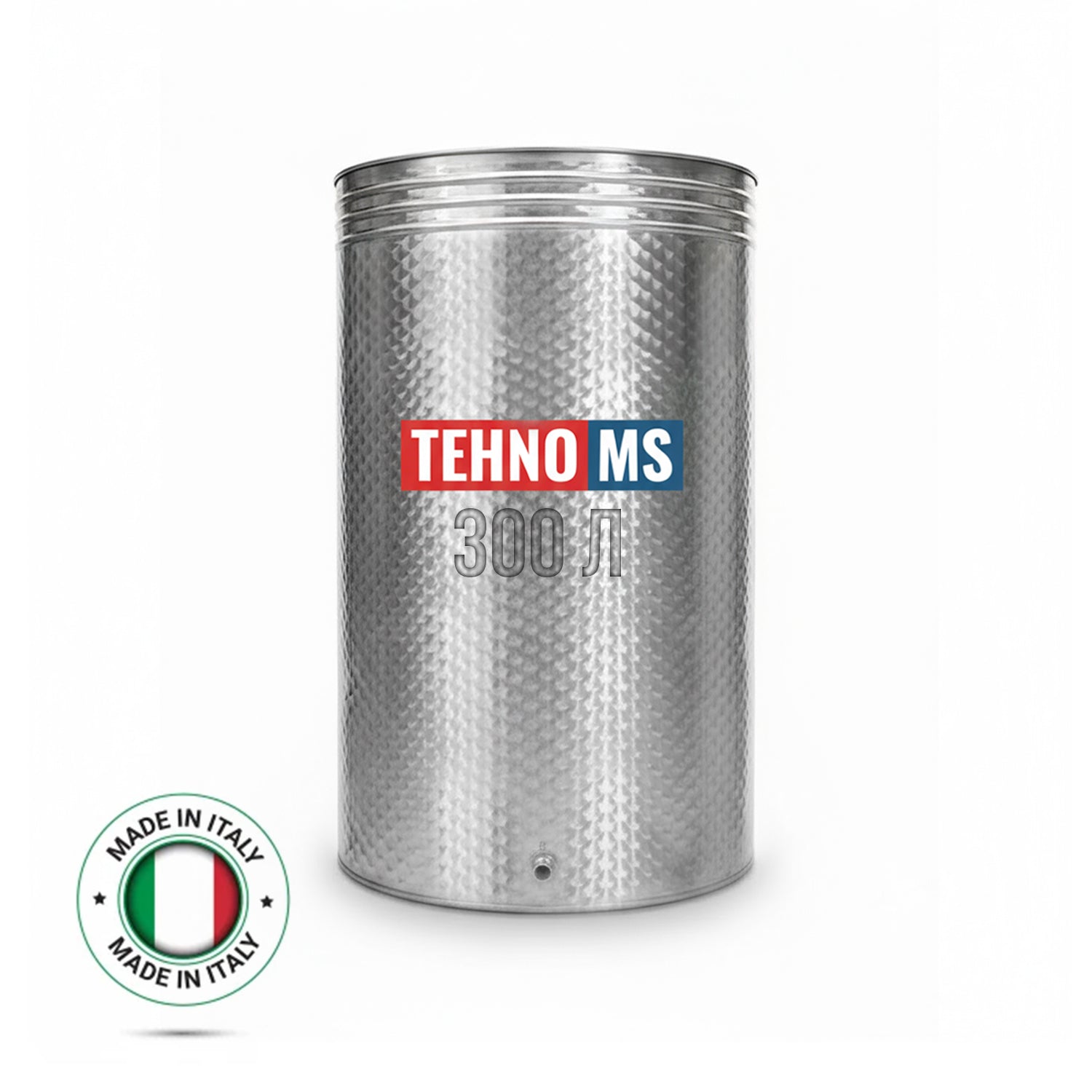 Butoi INOX ITALIA cu capac flotant busonat si canea 300L – Tehno MS ...