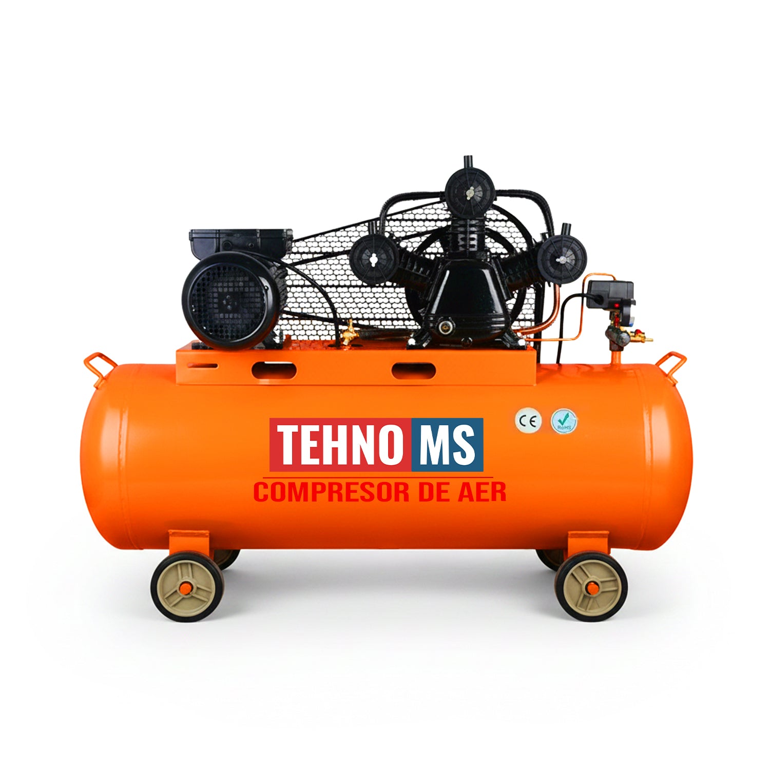 Compresor aer model V-0.36 -8 Bari, 220V, 3KW- 100L, 3 cilindri Tehno ...